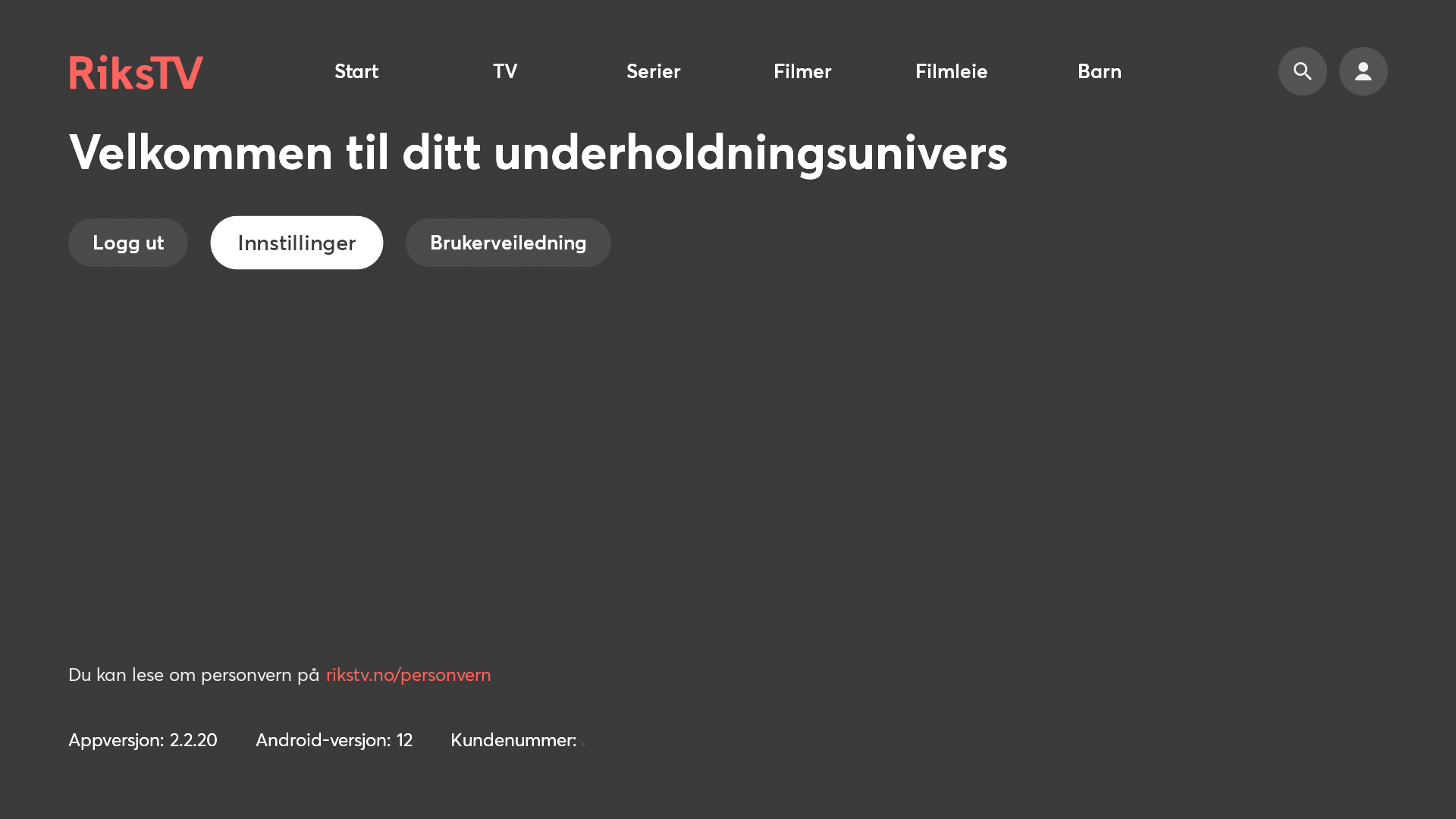 Skru av avspillingsdiagnostikk | RiksTV